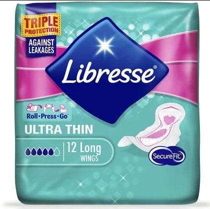 Libresse Ultra Thin Long Wing 12 st– nordselection