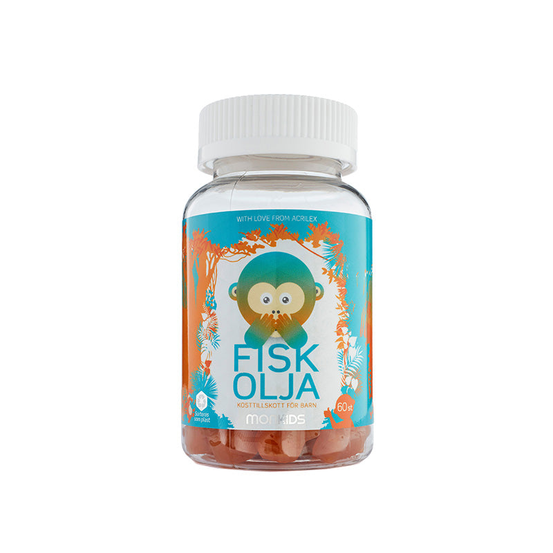 Monkids Fiskolja 60 tuggtabletter– nordselection